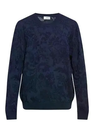 Etro Floral-embellished Sweater - Blue