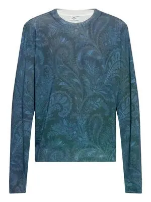 Etro Paisley-print Sweater - Blue