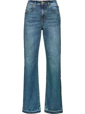 Pinko Frayed-trim Flared Jeans - Blue