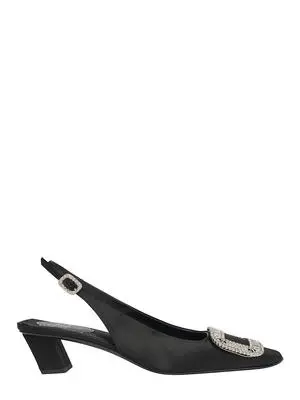 ROGER VIVIER Belle Vivier Crystal Buckle Slingback Pumps - Nero
