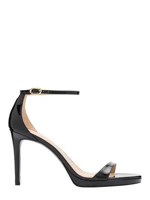 STUART WEITZMAN Nudist Patent Leather Platform Sandals - Black