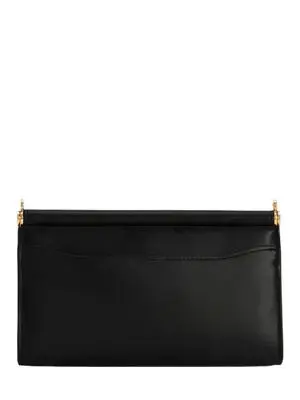 Dolce & Gabbana Dolce & Gabbana Plongé Calfskin Phone Bag With Gold Tone Hardware Black