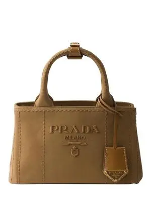 Prada Giardiniera Canvas Tote Tabacco