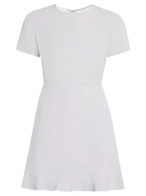 Stella McCartney Short-sleeve Ruffle-hem Mini Dress - Pearl Blue