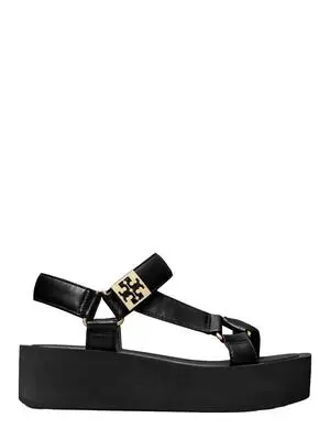 Tory Burch 50mm Mellow Sandals 008 Perfect Black / Gold / Perfect Black