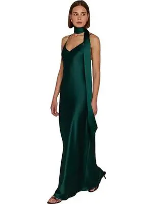 REWRITTEN Brooklyn Slip Maxi Dress - Forest Green