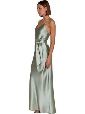 REWRITTEN Brooklyn Slip Maxi Dress Sage Green