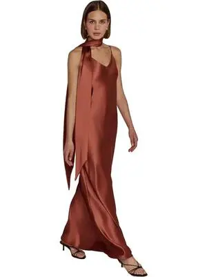 REWRITTEN Brooklyn Slip Maxi Dress - Terracotta