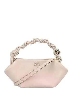 GANNI Mini Bag With Braided Top Handle - Neutrals