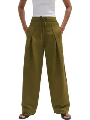 ME+EM Relaxed Tapered Trouser - Deep Golden Olive