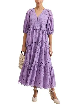 PHASE EIGHT Lorhna Tiered Maxi Dress - Lilac