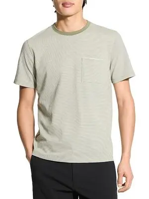 Theory Pique Crew Tee Green Multi