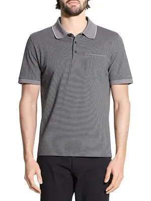 Theory Pique Polo Shirt - Carbon Multi