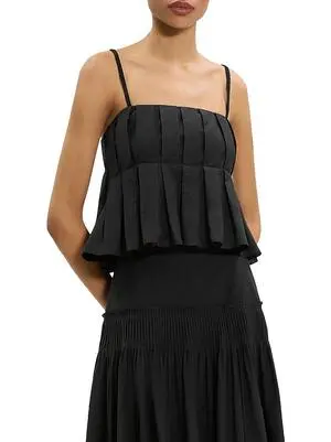 Theory Pleated Top - Black