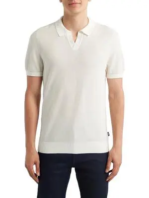 BOSS Jianluca Johnny Collar Polo - White