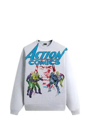 Kith Kith X Superman Action Comics Nelson Crewneck Sweatshirt Light Heather Grey