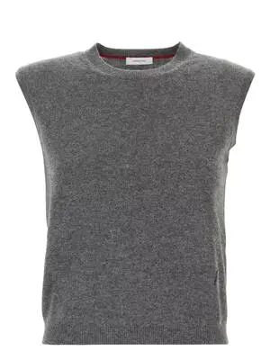 FERRAGAMO Sleeveless Knitted Top - Grey