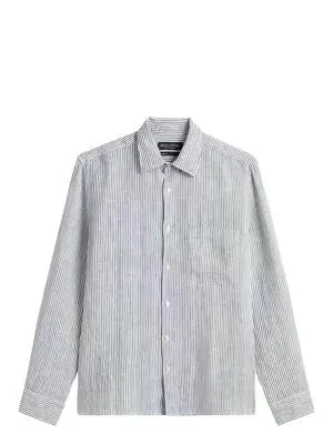 Marc O'polo Striped Button-up Shirt - Grey