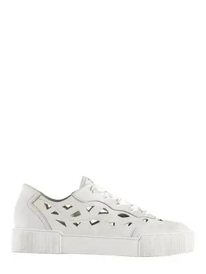 HOGL Anouk Cut-out Lace-up Sneakers - White