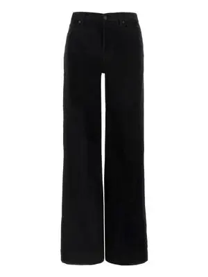7 For All Mankind Wide-leg Jeans - Black