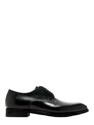 Magnanni Leather Derby Shoes - Black