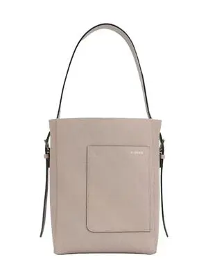 VALEXTRA Leather Bucket Bag - Neutrals