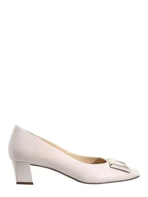 HOGL Etienne Block-heel Leather Pumps - Neutrals