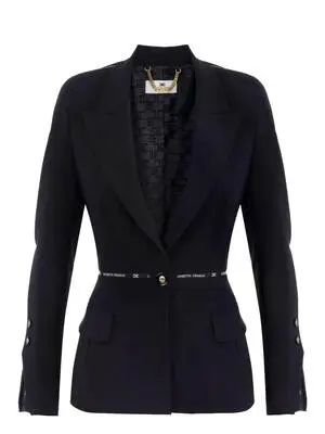 Elisabetta Franchi Structured Belted Blazer - Black