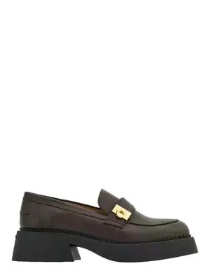 FERRAGAMO Leather Loafers - Brown