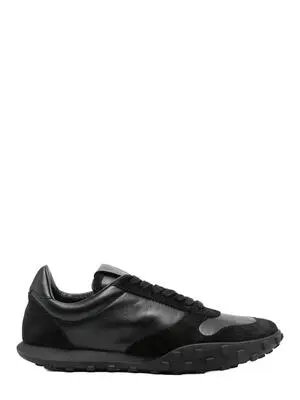 JIL SANDER Leather Lace-up Sneakers - Black