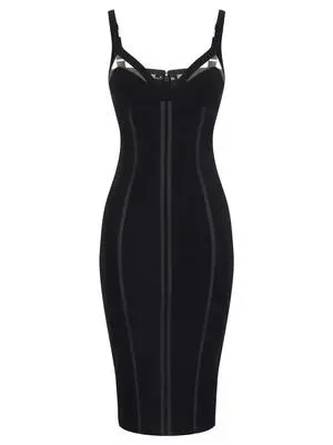 Elisabetta Franchi Strappy Bodycon Dress - Black