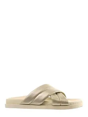HOGL Tessa Cross-strap Slide Sandals - Gold