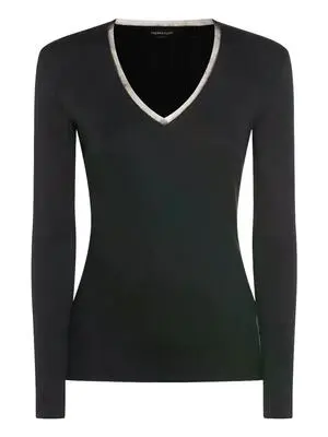 FABIANA FILIPPI V-Neck Long-Sleeve Top