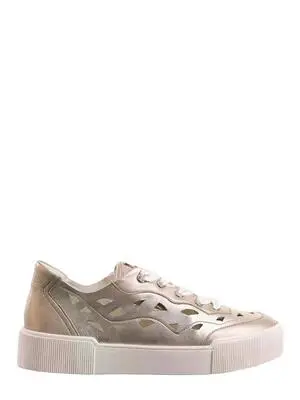 HOGL Anouk Cut-out Lace-up Sneakers - Gold