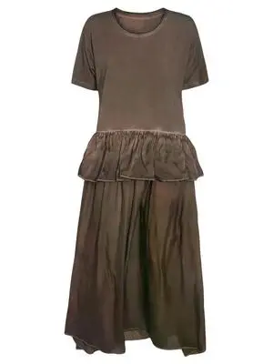 UMA WANG Peplum-hem Dress - Brown