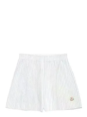 Moncler Striped Shorts - White
