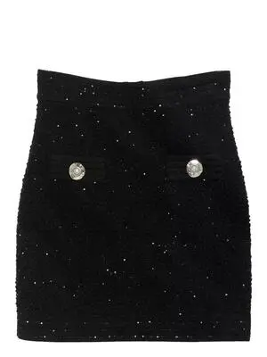 Balmain High-rise Skirt - Black