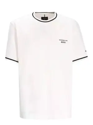 BOSS X Porsche Contrast-trim T-shirt - White