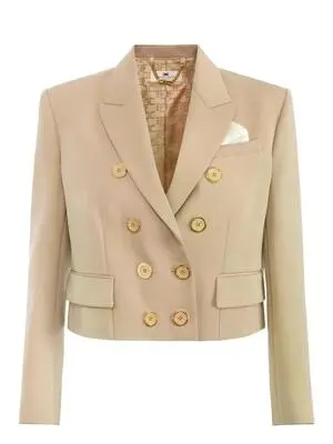 Elisabetta Franchi Double-breasted Tailored Blazer - Neutrals