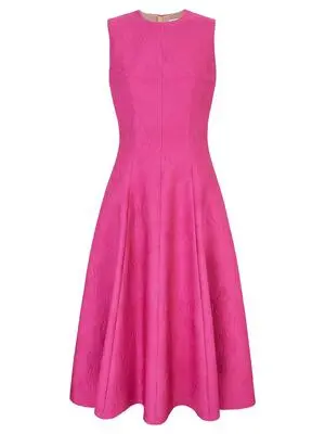 EMILIA WICKSTEAD Mara Fit-and-flare Dress - Pink