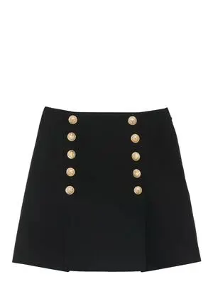 BALMAIN Virgin Wool High-Waisted Skirt