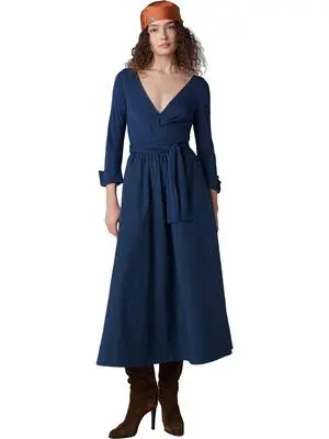 Diane Von Furstenberg Ballerina Wrap Dress - Classic Navy