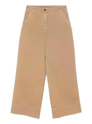 Moncler Wide Leg Worker Jeans - Brown