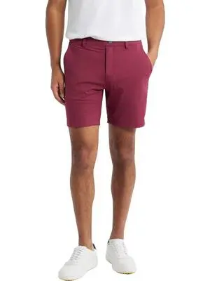 SWANNIES Bunker Flat Front Golf Shorts - Berry