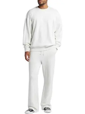 ELWOOD Core Organic Cotton Straight Leg Sweatpants - Vintage Snow Heather
