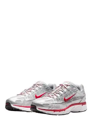 Nike P-6000 Sneaker Metallic Silver/ Gym Red