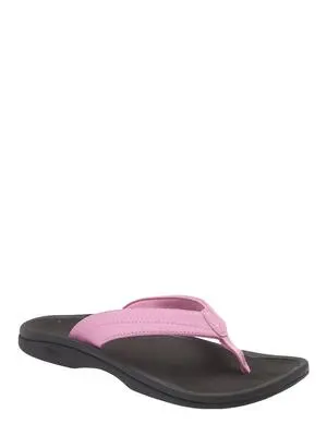 Olukai Ohana Flip Flop Dragon Fruit / Black