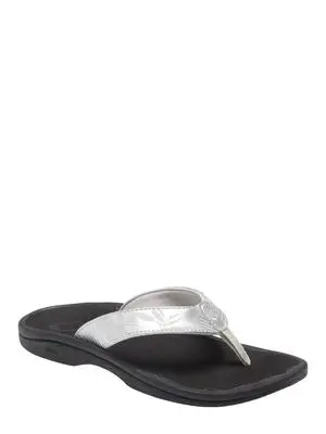 Olukai Ohana Flip Flop Silver/paradise