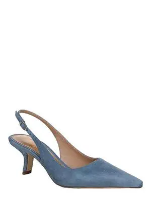 Sam Edelman Bianka Slingback Pointed Toe Pump Blue Agate