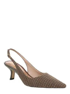 Sam Edelman Bianka Slingback Pointed Toe Pump Brown Multi